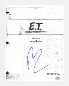 drew barrymore signed autograph e.t. the extra-terrestrial movie script acoa coa