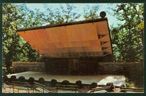 band stand eagle point park mississippi river dubuque iowa vintage postcard