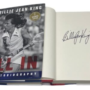 Billie Jean King Signed All In Hardcover 1st Edition Book Tennis Beckett COA