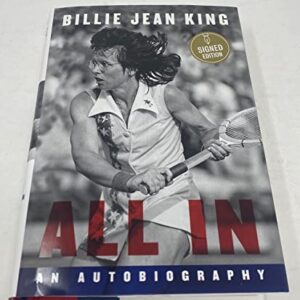 Billie Jean King Signed All In Hardcover 1st Edition Book Tennis Beckett COA