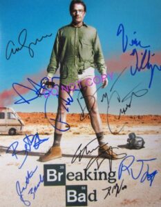 breaking bad cast 11×14 reprint signed poster rp cranston paul +9