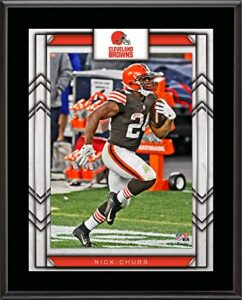 nick chubb cleveland browns 10.5″ x 13″ player sublimated plaque – nfl player plaques and collages