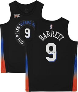 rj barrett new york knicks autographed nike black 2020-21 city edition swingman jersey – autographed nba jerseys