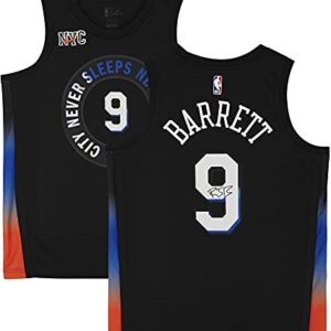 RJ Barrett New York Knicks Autographed Nike Black 2020-21 City Edition Swingman Jersey - Autographed NBA Jerseys