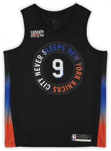 RJ Barrett New York Knicks Autographed Nike Black 2020-21 City Edition Swingman Jersey - Autographed NBA Jerseys