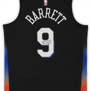 RJ Barrett New York Knicks Autographed Nike Black 2020-21 City Edition Swingman Jersey - Autographed NBA Jerseys