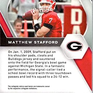 2021 Panini Prizm Draft Picks #19 Matthew Stafford Georgia Bulldogs NFL Football Card NM-MT