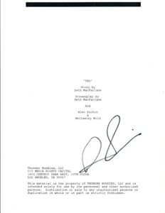 giovanni ribisi signed autographed ted full movie script screenplay coa