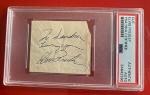 elvis presley signed autograph cut psa authentication slabbed