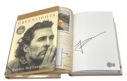 Matthew McConaughey Signed Autographed Greenlights 1st Edition Book Beckett COA