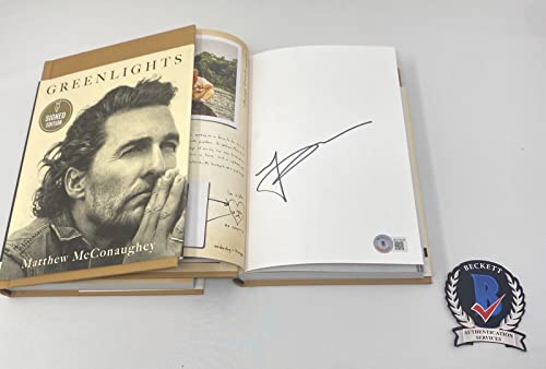 Matthew McConaughey Signed Autographed Greenlights 1st Edition Book Beckett COA