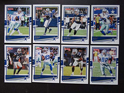 2020 Donruss Veteran Football Dallas Cowboys Team Set of 8 Cards: Dak Prescott(#78), Ezekiel Elliott(#79), Leighton Vander Esch(#80), Amari Cooper(#81), Jaylon Smith(#82), Michael Gallup(#84), DeMarcus Lawrence(#85), Emmitt Smith(#86)