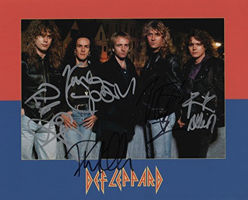 Def Leppard band reprint signed 8x10" promo photo #2 RP