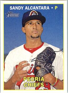 2016 topps heritage minor league #175 sandy alcantara peoria chiefs baseball card