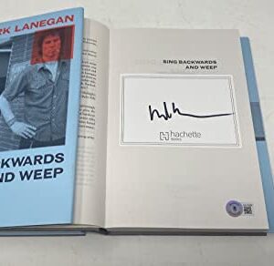 Mark Lanegan Signed Sing Backwards and Weep HC Book Screaming Trees Beckett COA