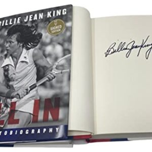 Billie Jean King Signed All In Hardcover 1st Edition Book Tennis Beckett COA