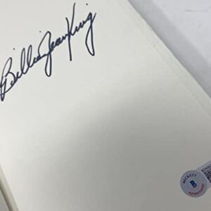 Billie Jean King Signed All In Hardcover 1st Edition Book Tennis Beckett COA