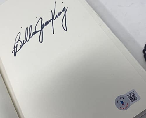 Billie Jean King Signed All In Hardcover 1st Edition Book Tennis Beckett COA