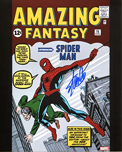 Stan Lee Amazing Fantasy 15 First Spiderman Signed/Autographed 8x10 Glossy Photo. Includes Fanexpo Certificate of Authenticity and Proof of signing. Entertainment Autograph Original.