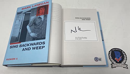 Mark Lanegan Signed Sing Backwards and Weep HC Book Screaming Trees Beckett COA