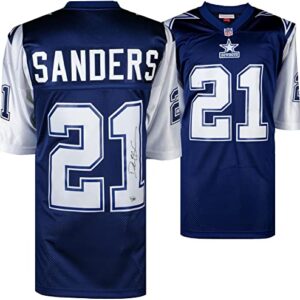 Deion Sanders Dallas Cowboys Autographed Mitchell & Ness Navy 1995 Throwback Authentic Jersey - Autographed NFL Jerseys