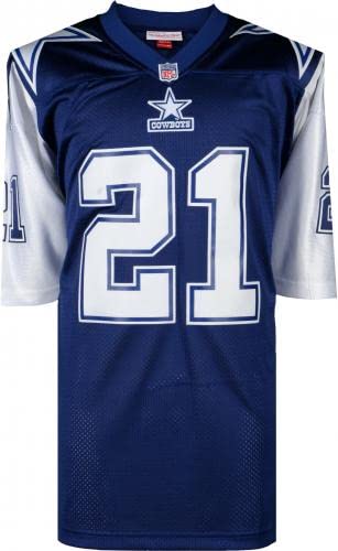 Deion Sanders Dallas Cowboys Autographed Mitchell & Ness Navy 1995 Throwback Authentic Jersey - Autographed NFL Jerseys