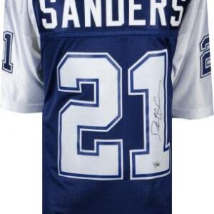 Deion Sanders Dallas Cowboys Autographed Mitchell & Ness Navy 1995 Throwback Authentic Jersey - Autographed NFL Jerseys