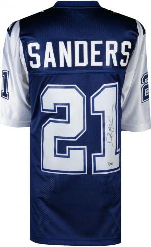 Deion Sanders Dallas Cowboys Autographed Mitchell & Ness Navy 1995 Throwback Authentic Jersey - Autographed NFL Jerseys