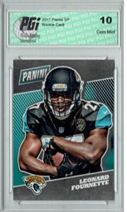 leonard fournette 2017 panini national #4 sp rookie card pgi 10