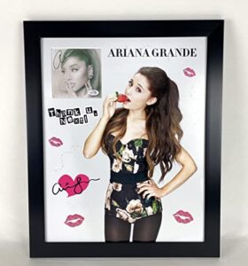 ariana grande”thank u, next!” autograph signed custom framed 16×20 display acoa