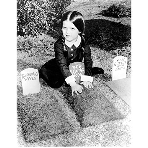 Addams Family Lisa Loring as Wednesday graveyard 8inch by 10 inch PHOTOGRAPH TL