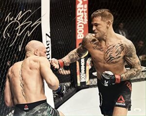 dustin poirier autographed signed inscribed 16×20 photo ufc jsa conor mcgregor