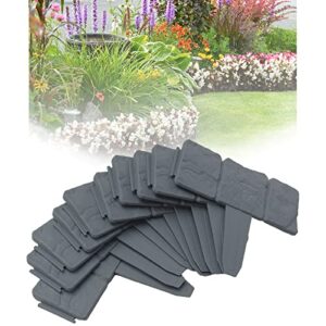 garden edging border, 8ft landscaping border edging for flower bed edging borders, garden landscape edging borders for flower bed, garden borders and edging for landscaping (gray, 10 pcs)