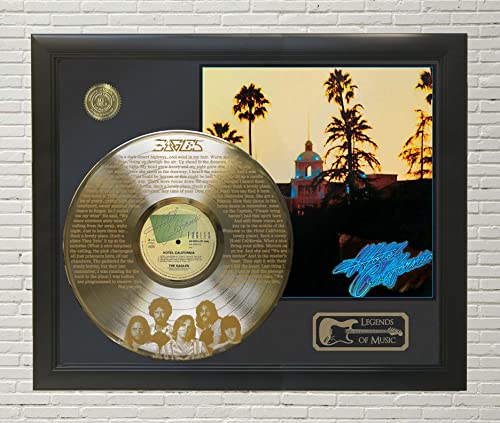 Eagles - Hotel California Framed Legends Of Music Etched LP Record Display M4