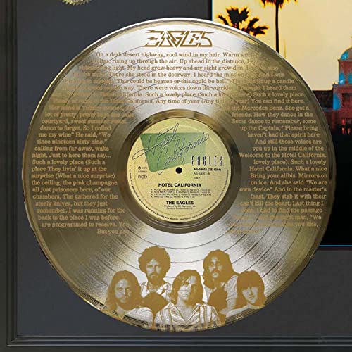 Eagles - Hotel California Framed Legends Of Music Etched LP Record Display M4