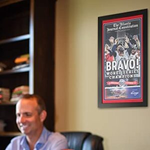 Atlanta Journal Constitution 2021 World Series Braves Baseball Original 14x26 Framed Newspaper BRAVO Get The AUTHENTIC VERSION