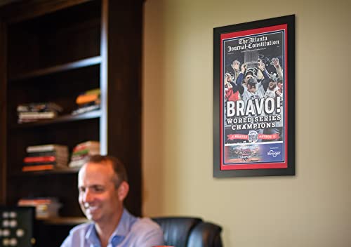 Atlanta Journal Constitution 2021 World Series Braves Baseball Original 14x26 Framed Newspaper BRAVO Get The AUTHENTIC VERSION