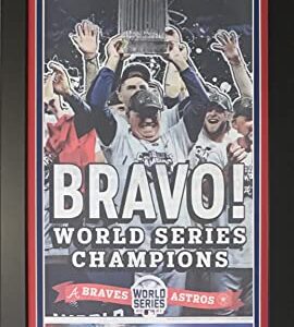 Atlanta Journal Constitution 2021 World Series Braves Baseball Original 14x26 Framed Newspaper BRAVO Get The AUTHENTIC VERSION