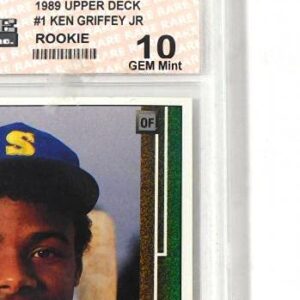 1989 Upper Deck Ken Griffey Jr. Rookie #1 Rare Grading 10 Gem Mint - Baseball Cards