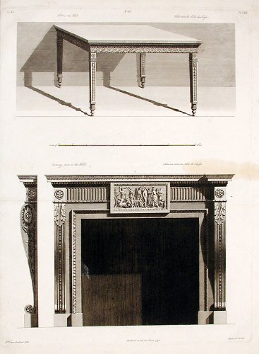 Chimneypiece and Table in the Hall of Shelburne House.