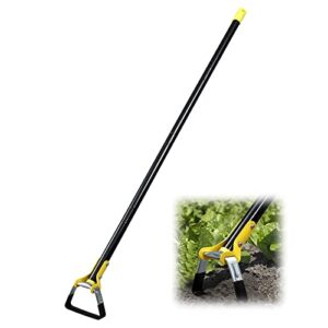 bsbsbest scuffle hoe garden tool, stirrup loop stirrup hoe with 72 inch adjustable long hand, oscillating hoe great for weeds in backyard,vegetable garden