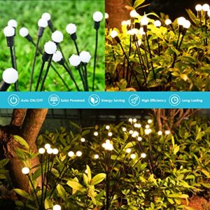 mopha Solar Garden Lights, 8 Pack Swaying Solar Lights Outdoor Waterproof, Solar Firefly Lights Decorative with High Flexibility Iron Wire & Heavy Bulb Base, for Outdoor, Patio, Yard & Garden Decor