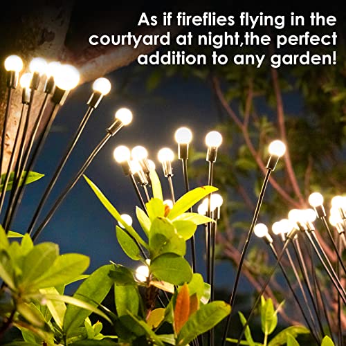 mopha Solar Garden Lights, 8 Pack Swaying Solar Lights Outdoor Waterproof, Solar Firefly Lights Decorative with High Flexibility Iron Wire & Heavy Bulb Base, for Outdoor, Patio, Yard & Garden Decor