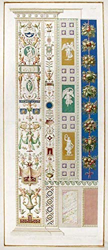 Decorative pilaster with fruit, flowers, and tendrils