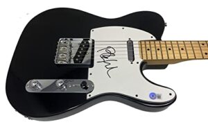 barry manilow signed autographed electric guitar beckett coa