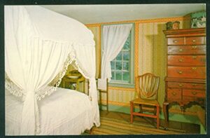 richardson house west chamber bedroom old sturbridge village brookfield massachusetts postcard