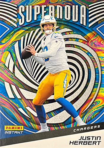 2021 JUSTIN HERBERT Online Exclusive Football Card - Officially Licensed PANINI SUPERNOVA Football Card - Limited Production of 3357! - Los Angeles Chargers