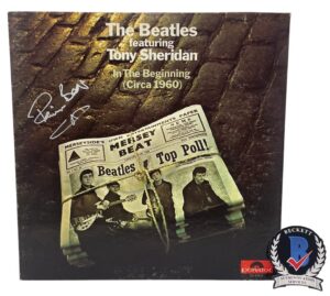 pete best signed autographed the beatles in the beginning vinyl lp beckett coa