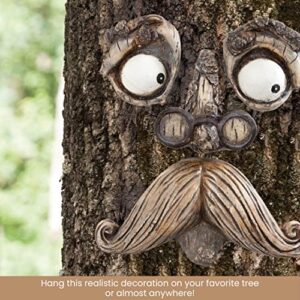 Bits and Pieces - 'Old Man' Tree Hugger - Yard Decorations - Whimsical Tree Sculpture - Garden Decoration - Garden Peeker Yard Art