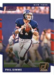 2017 donruss #23 phil simms new york giants football card